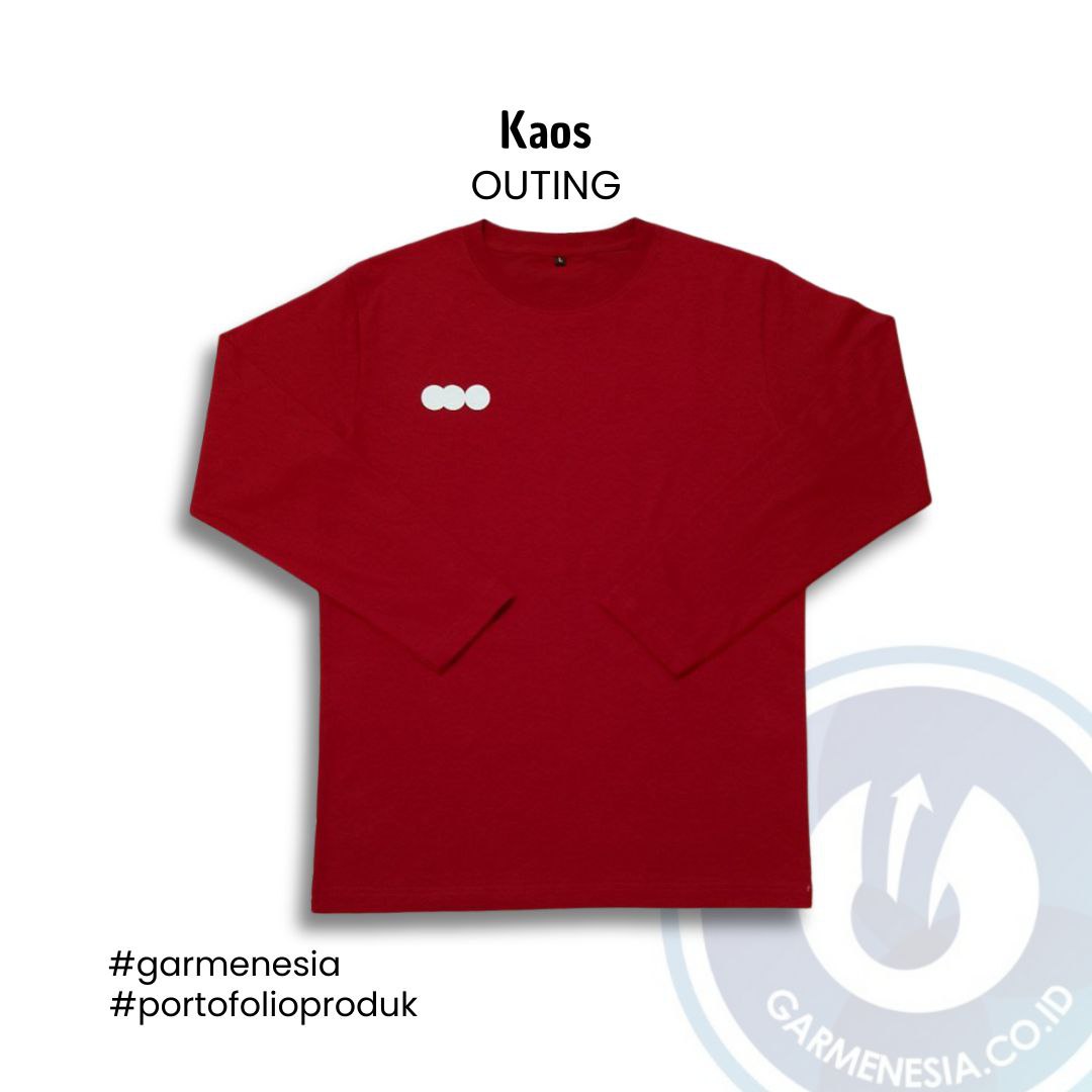 Outing (Merah - Lengan Panjang) | Garmenesia | Vendor Seragam Terpercaya